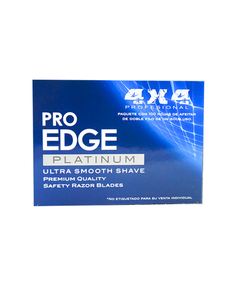 4X4 PRO EDGE PLATINUM CAJA CON 10X10=100 NAVAJAS – El Palacio De La Belleza