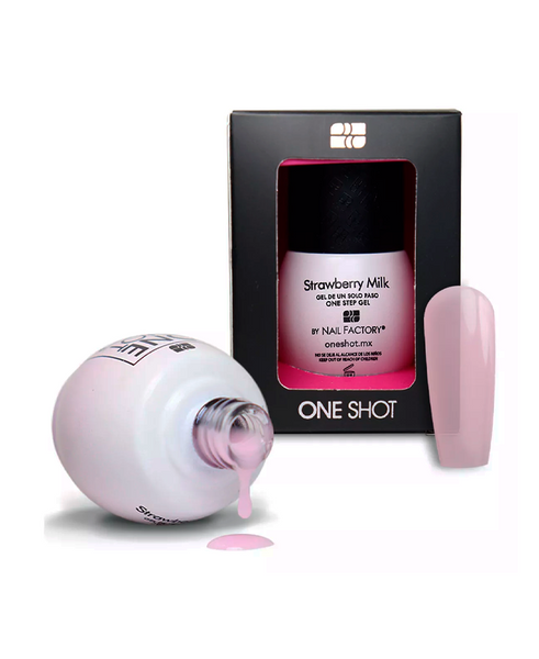 NAIL FACTORY ONE SHOT SHEER 10 ML. STRAWBERRY MILK – El Palacio De La ...