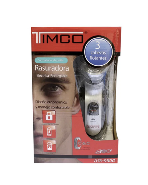 TIMCO RASURADORA RECARGABLE ROJA BSK-9300-R – El Palacio De La Belleza