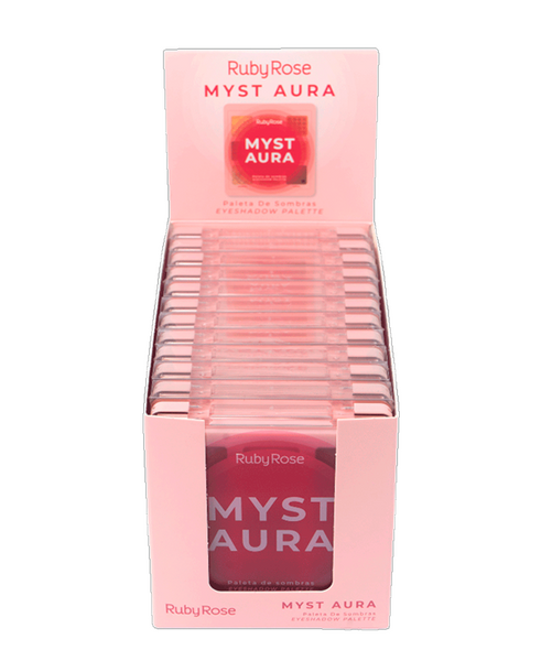 RUBY ROSE MYST AURA PALETA DE SOMBRAS CON 9 TONOS BLISTER CON 12 PIEZA ...