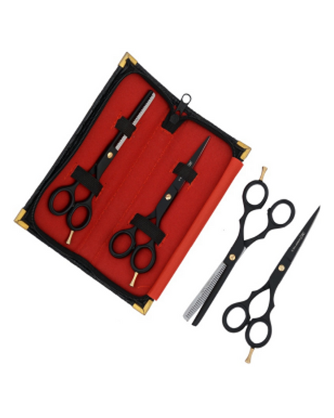 MS KIT 2 PZAS. TIJERA/ LINEAL ENTRESACAR 5.5 PULGADAS BLANCO CON NEGRO ...