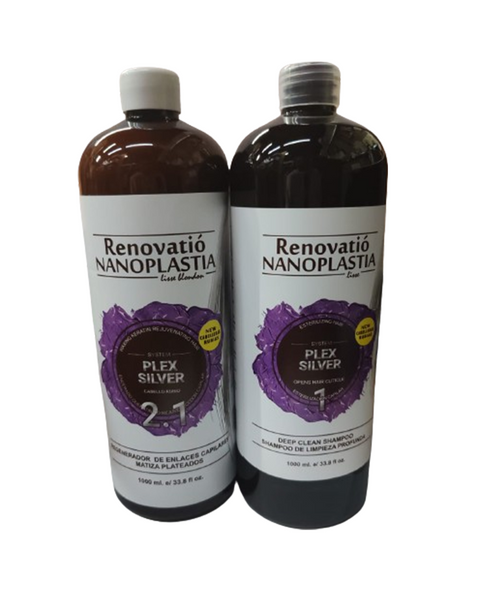 RENOVATIO NANOPLASTIA KIT PLEX SILVER SHAMPOO/TRATAMIENTO 1000 ML. – El ...